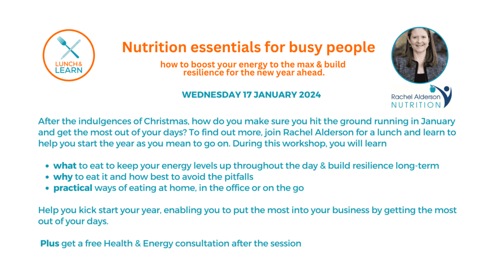 Nutrition essentials for busy people - Lunch and Learn